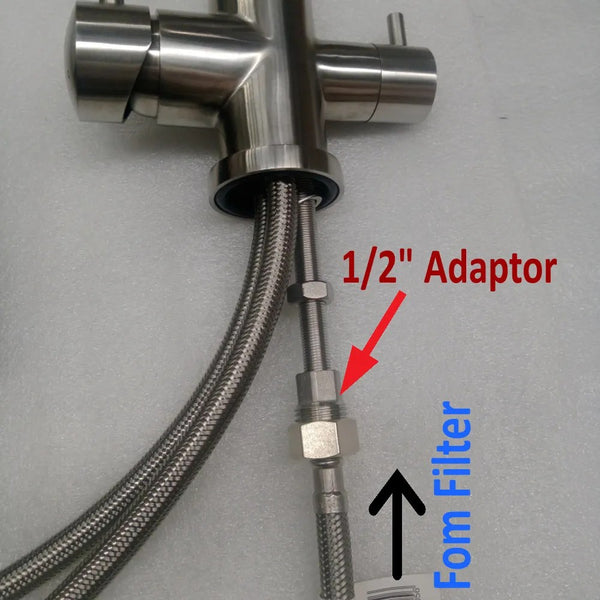 1/2 inch Adaptor for 3 way Mixer Taps - Stainless Steel – MDC Water